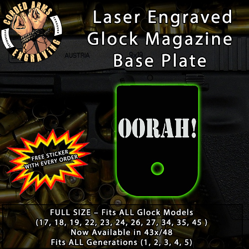 173rd Airborne Brigade Engraved Aluminum Glock Magazine Base Plates