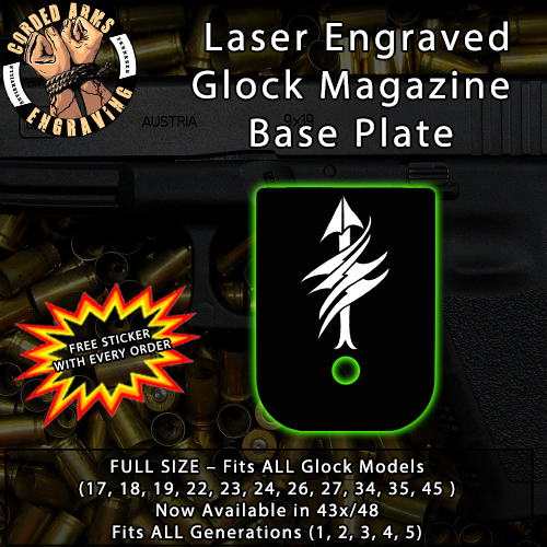 USMC Scout Sniper Engraved Aluminum Glock Magazine Base Plates