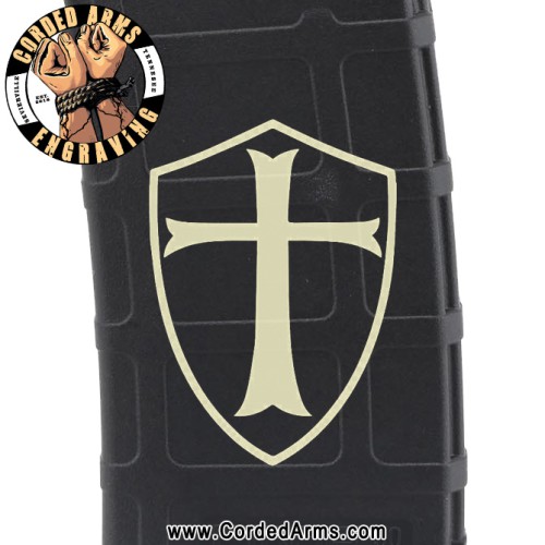 Knight Templar Laser Engraved Custom Pmag