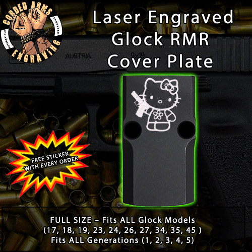 Hello Kitty (F) Engraved RMR Cover Plate