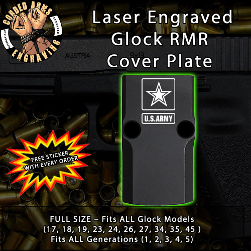 U.S. Army Logo Engraved RMR Cover Plate