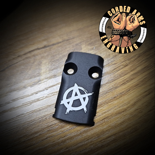 Anarchy Laser Engraved RMSc Cover Plate for Glock 43, 43x, 48